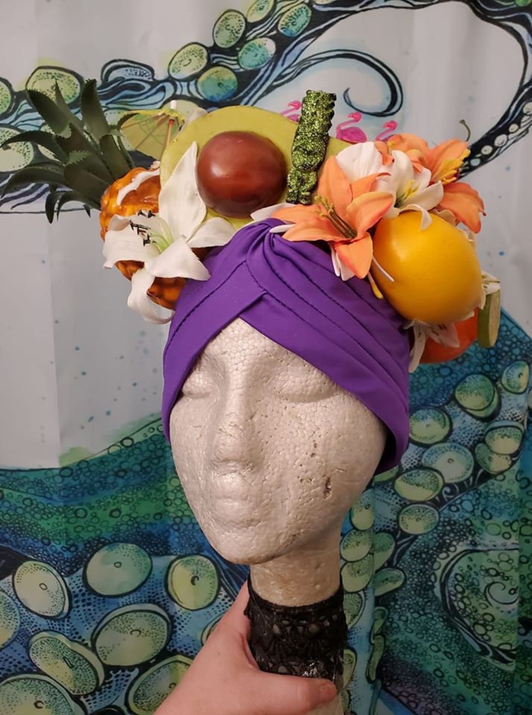 Carmen Miranda, Tiki Crown, Fruit Crown, Turban, Fruit Turban, Tiki ...