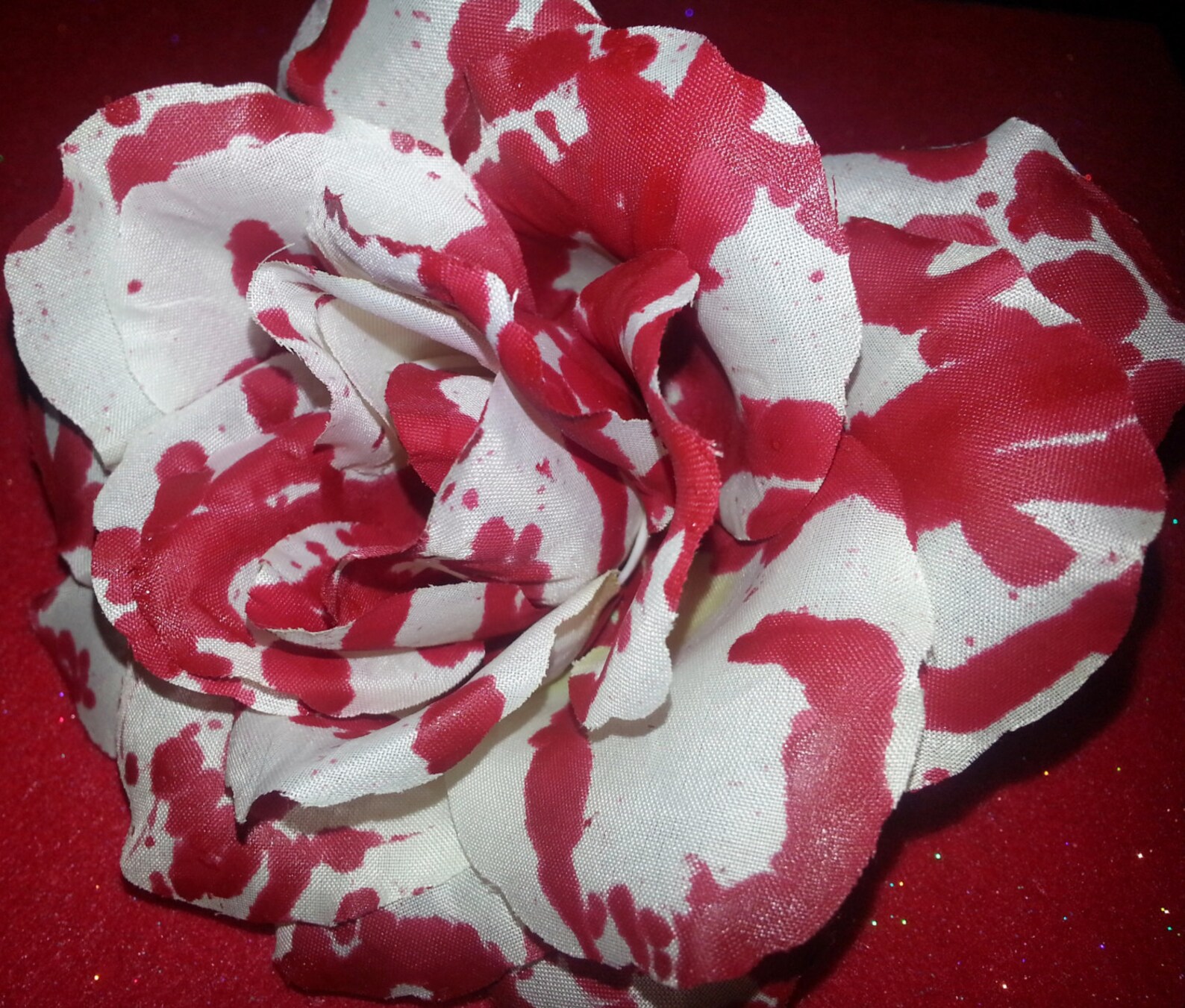 Bloodsplatter Blood Rose Rose Barrette Blood Splatter - Etsy