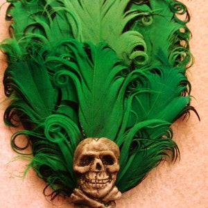 Skull Skull Fascinator Halloween Green - Etsy