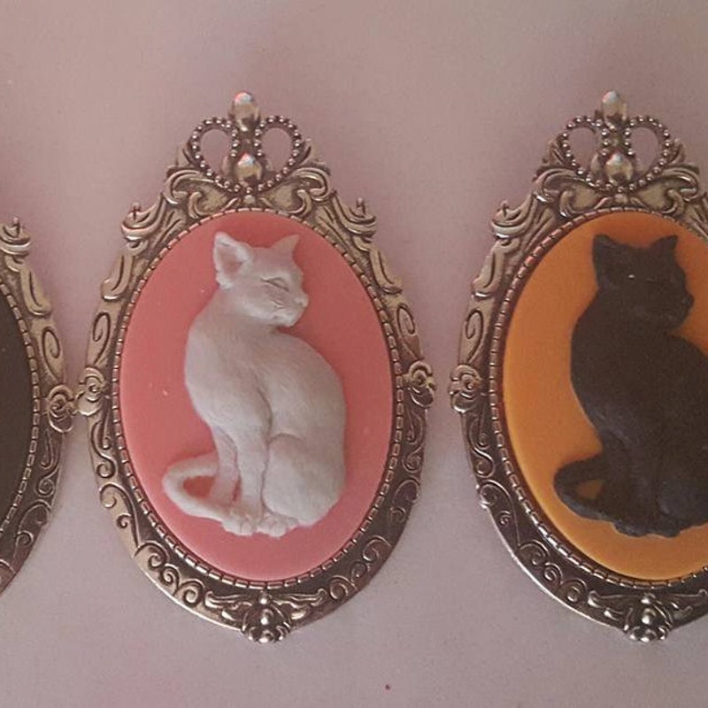 Cat Cameo Brooch - Etsy