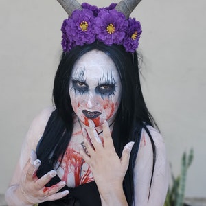 Goat Horns, Goat Horn Headband, 666, Gothic, Horror, Satanic Ritual ...