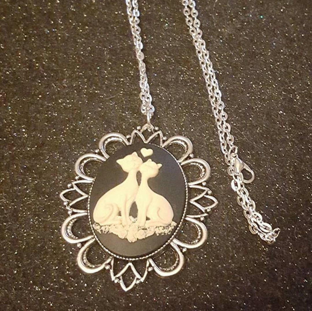 Cat, Cat Cameo, Retro Cat,retro Kitty, Kitty, Cat Necklace, Ready to ...
