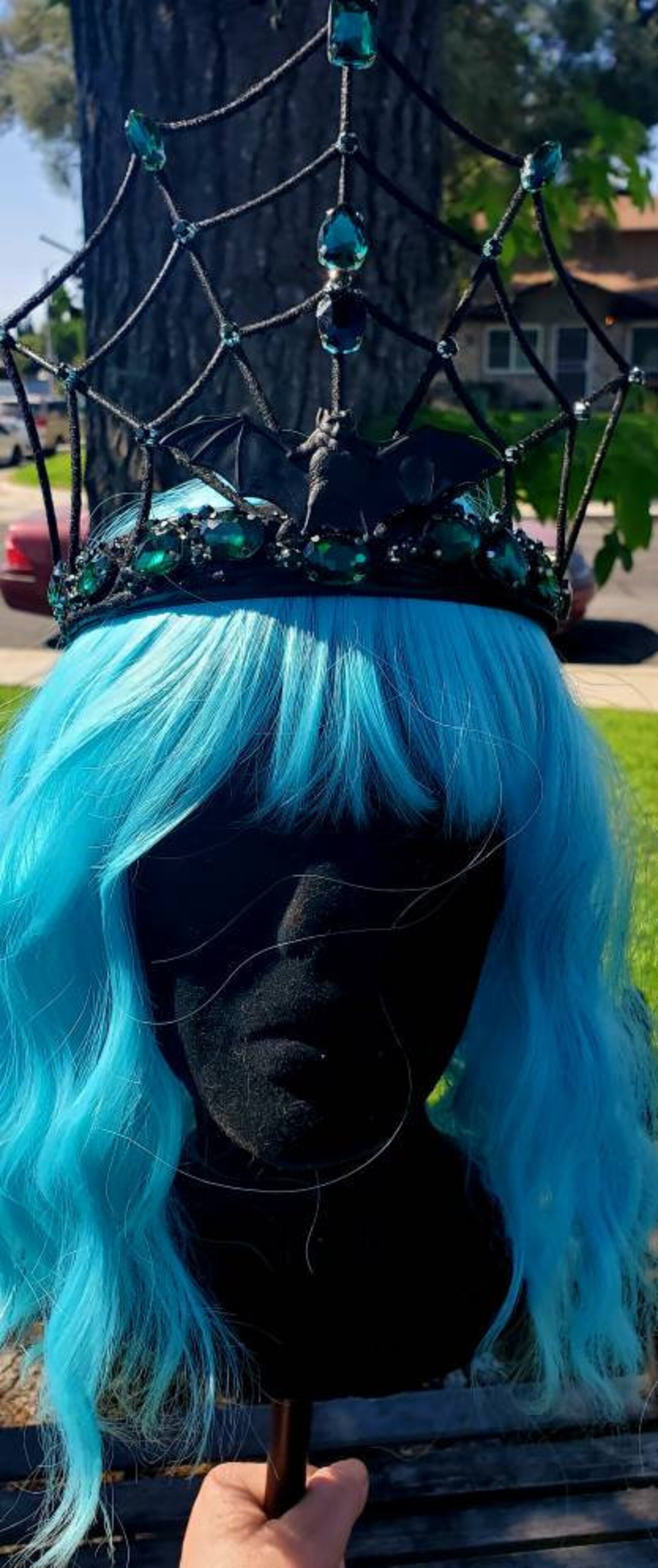 Goth Queen Tiara Gothic Bat Queen Bat Tiara Spider Web | Etsy