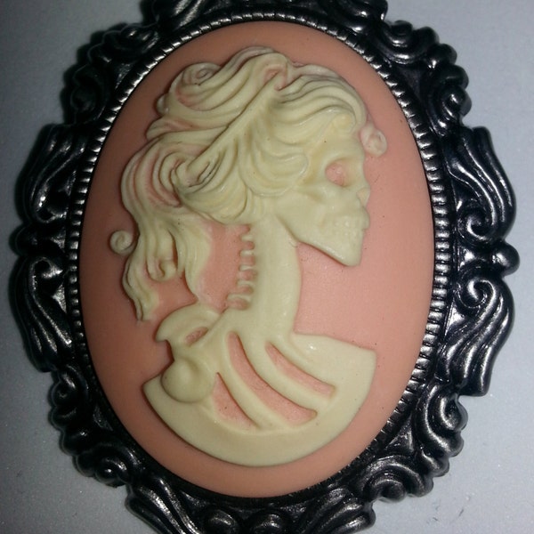 Lady Skeleton Cameo - Etsy