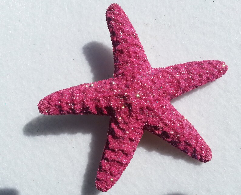 Starfish Pink Beach Wedding Pink Glitter Bridal Starfish - Etsy