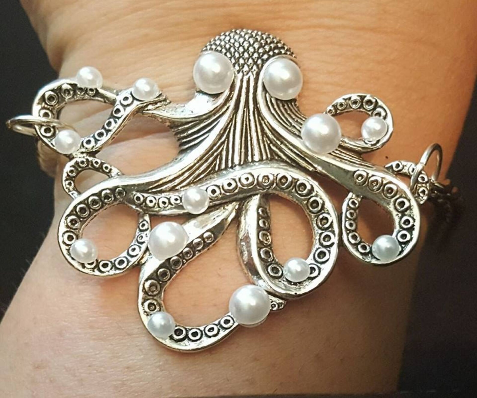 Octopus Octopus Jewelry Octopus Bracelet Pearl Octopus | Etsy