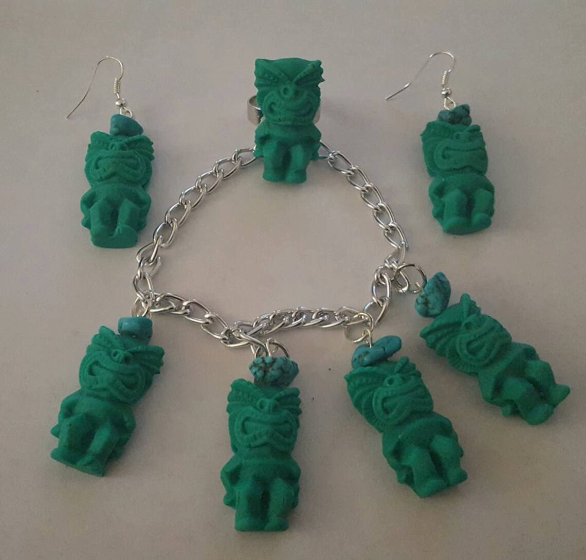 Tiki Tiki Ring Tiki Bracelet Tiki Earrings Tiki Set | Etsy