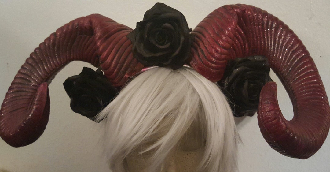 Horns, Ram Horns, Ram, Horn, Horn Headband, Halloween, Halloween Horns ...