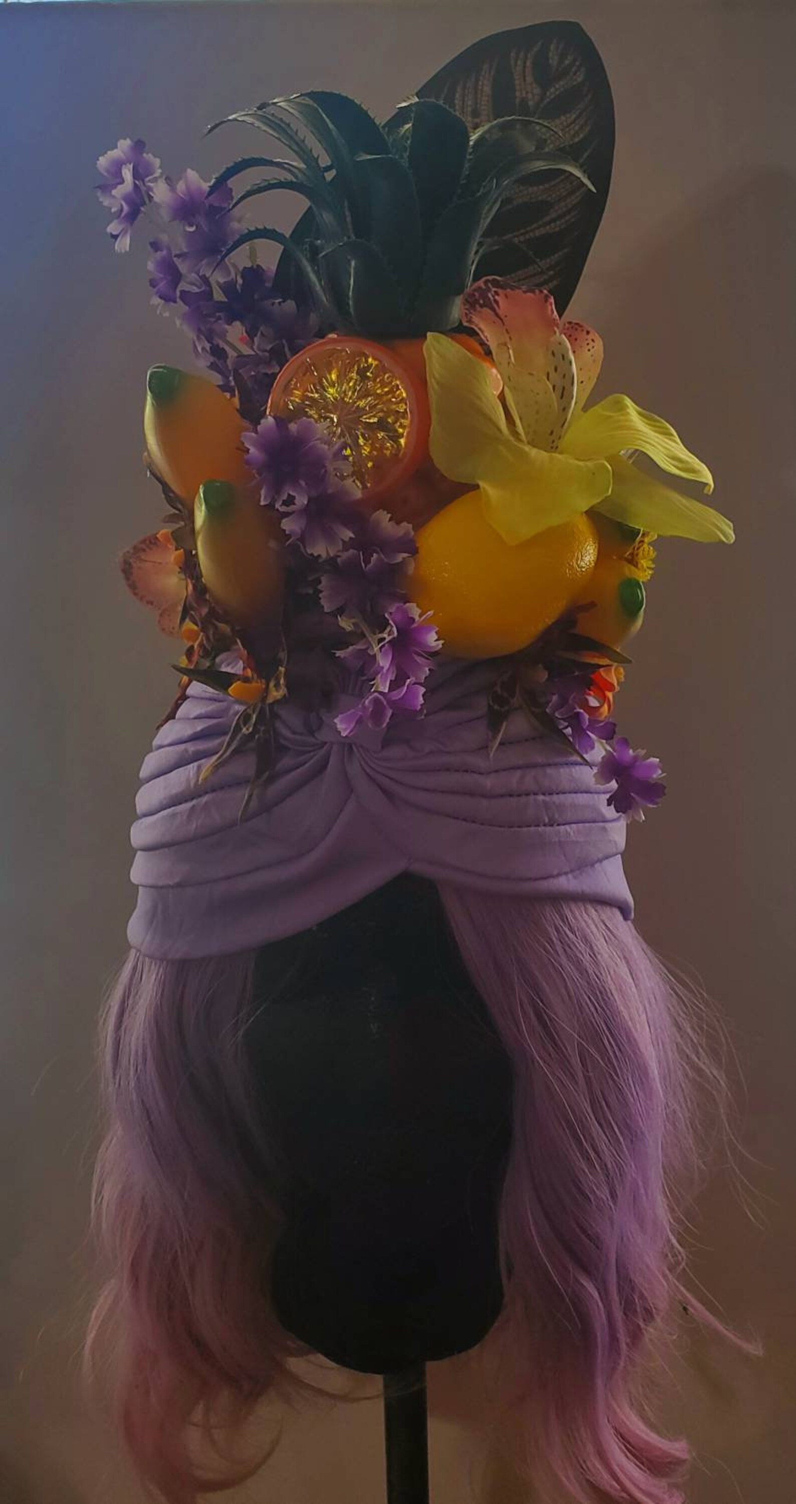 Carmen Miranda, Faux Fruit, Fruit Turban, Fruit, Tiki Oasis, Lilac ...