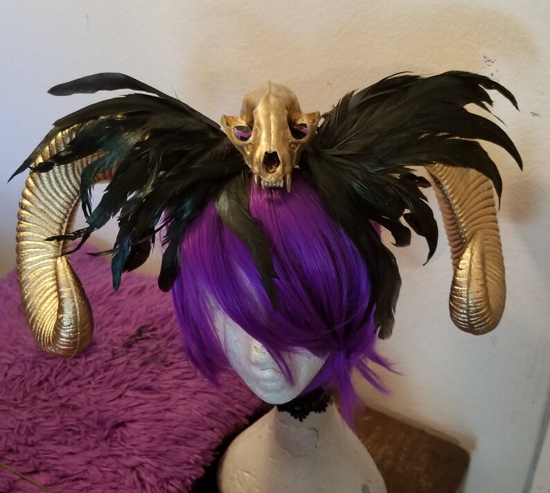 Horn Headress Horns Halloween Gothic Goth Horror Horror - Etsy
