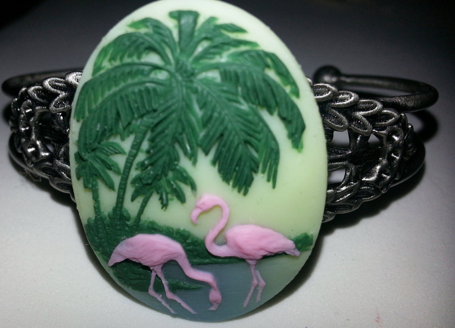 Flamingo Tiki Kawaii Pin Up Flamingo Cuff Flamingo - Etsy