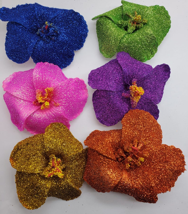 Glitter Hibiscus Hibiscus Hibiscus Flower Tiki Oasis Tiki - Etsy