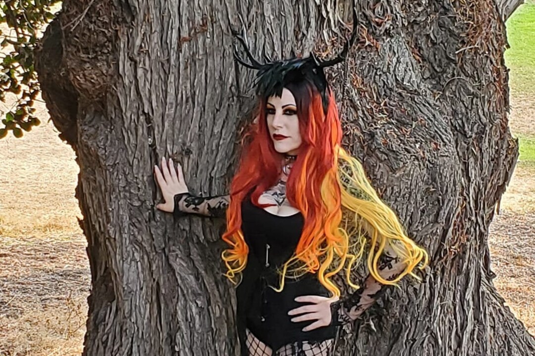 Gothic, Deer Horns, Chains, Forest Nymph, Goth Deer Horns, Feather ...
