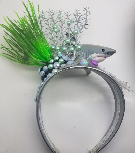 Shark Shark Headband Shark Headpiece Ocean Shark Clip | Etsy