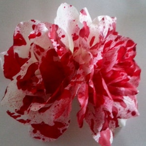 Bloodsplatter, Blood, Rose, Rose Barrette, Blood Splatter, Rockabilly ...
