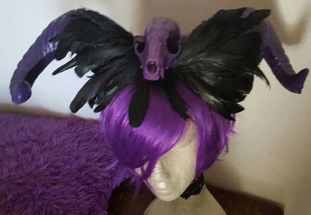 Horn Headdress, Horns, Demon Horns, Devil Horns, Purple Horns, Skull ...