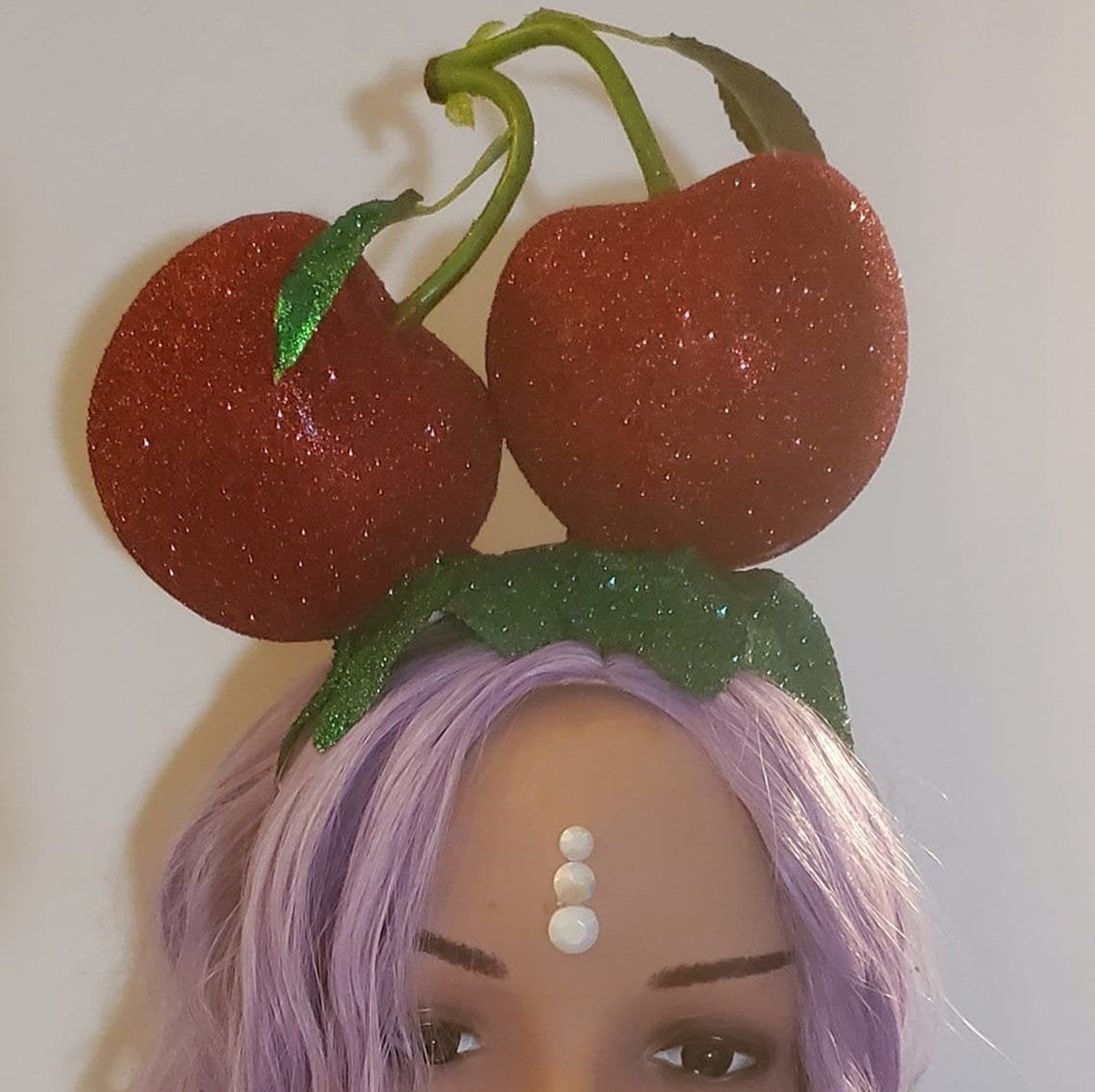 Giant Cherry Cherry Headband Glitter Cherries Large Cherry | Etsy