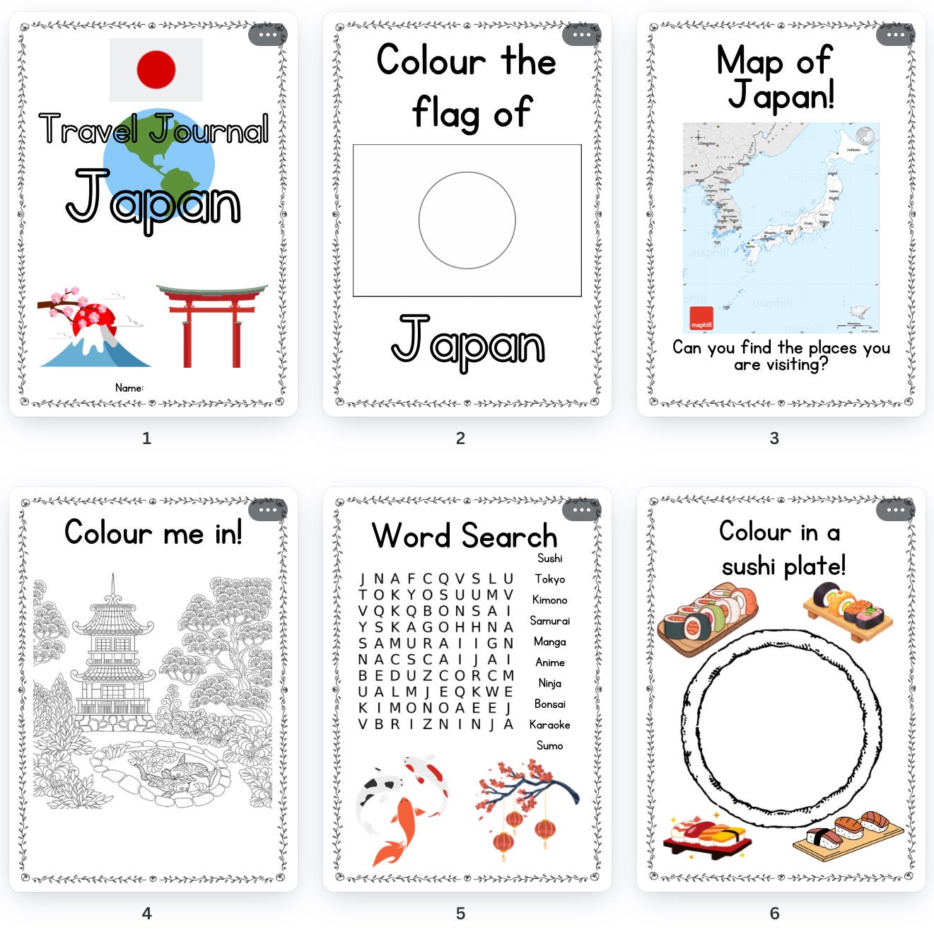 JAPAN Kids Travel Journal Bundle & Activity Book - Holiday Diary ...