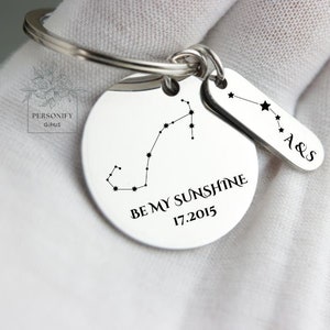 Zodiac Sign Keychain, Personalized Keychain, Charm Keychain, Stylish ...