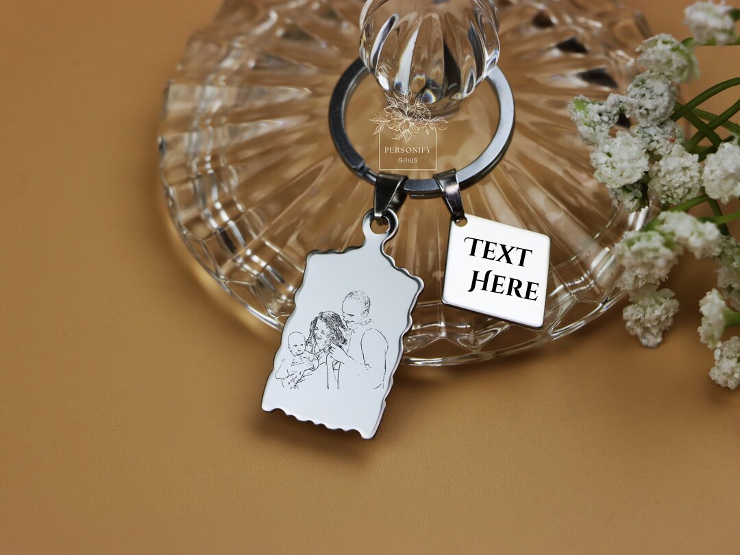 Customized Photo Keychain, Engraving Keychain, Picture Engrave Keychain ...