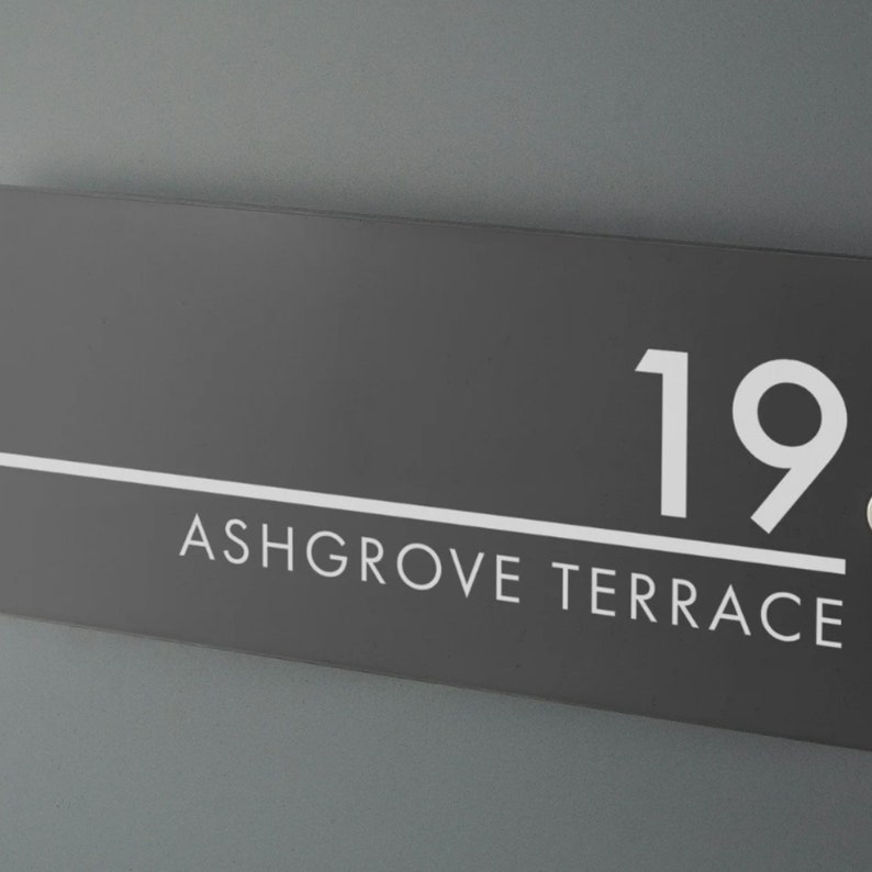 Personalized House Address Sign Custom Mailbox Number Modern Entryway ...