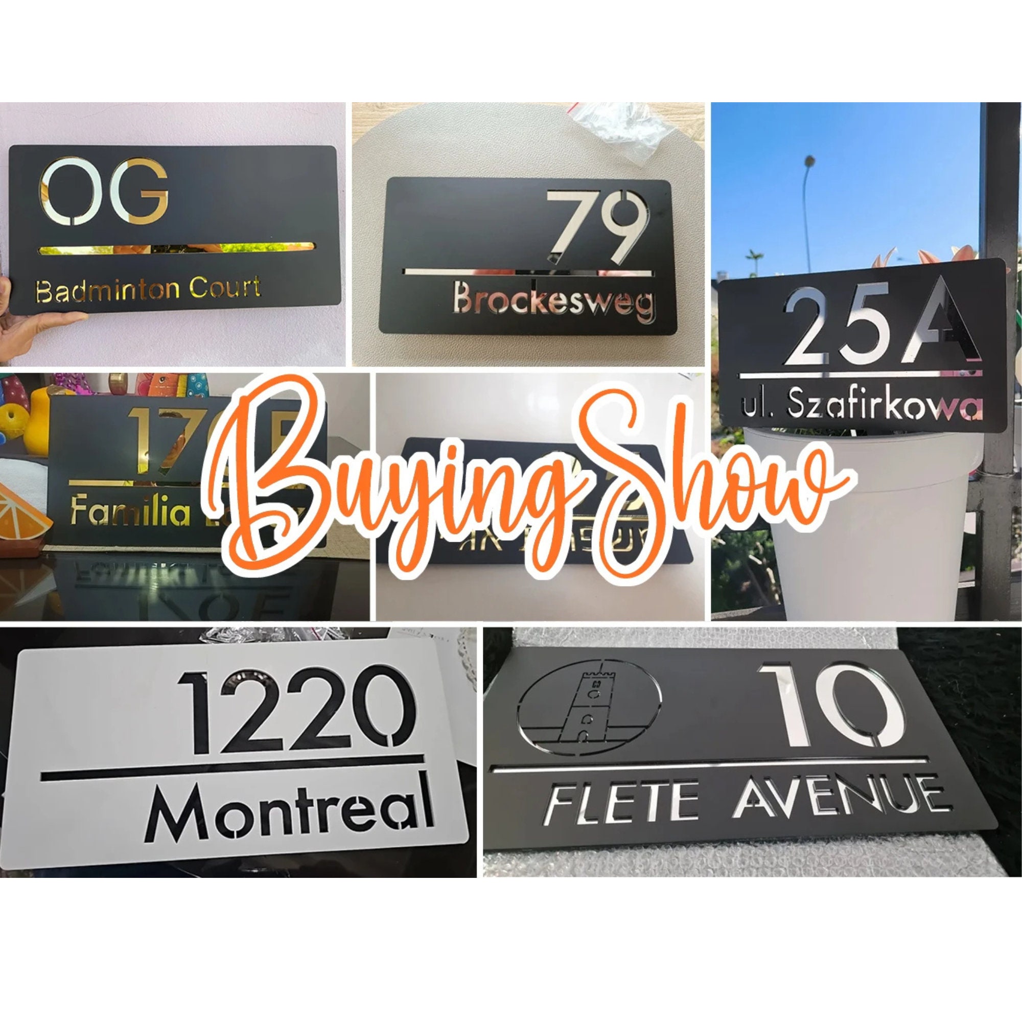 Personalized House Address Sign Custom Mailbox Number Modern Entryway ...