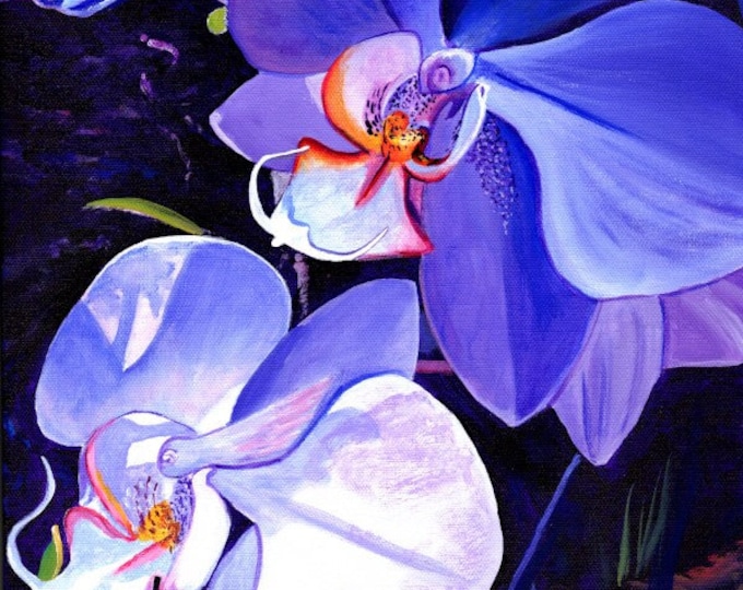 Blue Purple Orchids, Orchid Prints, Midnight Blue, Aubergine, Love ...