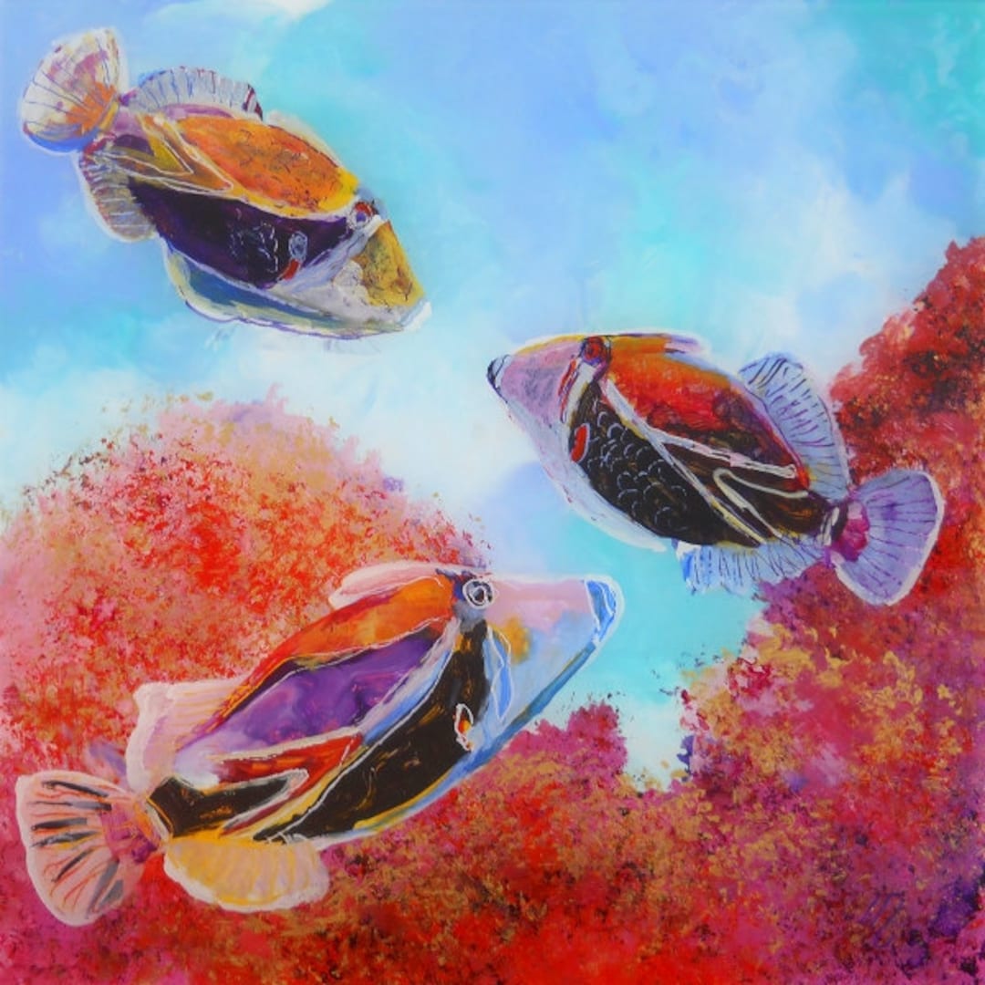 Humuhumu Tropical Fish - Fish Art Print - Hawaiian Sea Life - Ocean ...