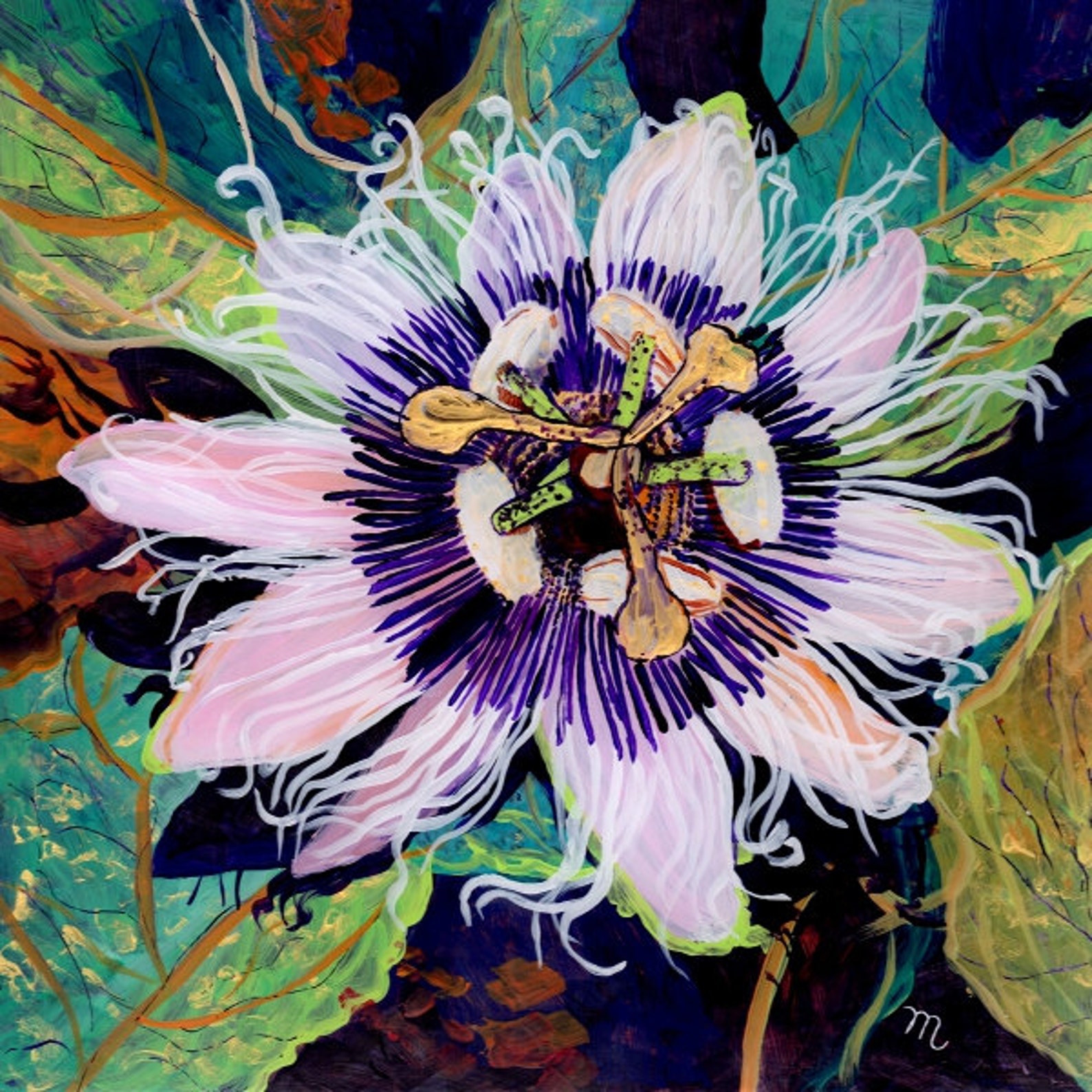 Lilikoi Passion Flower, Passion Fruit Art, Passion Fruit Print ...