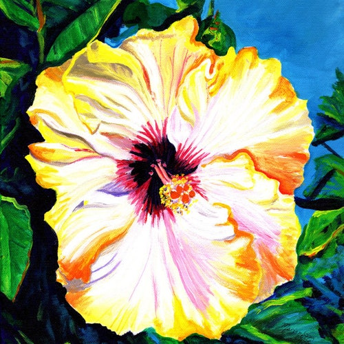 Heliconia Art Tropical Print Hawaiian Painting Rainbow | Etsy