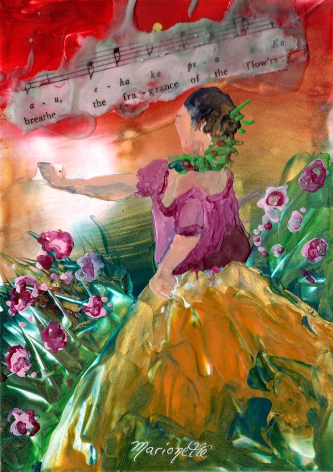 Hawaiian Hula Art, Hula Paintings, Hula Art Print, Hula Girl Decor ...