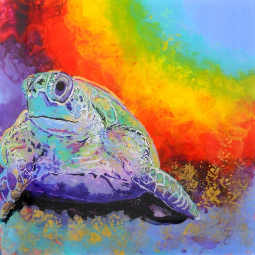 Sea Turtle Art Prints, Turtle Paintings, Sea Turtle Wall Art, Hawaii ...