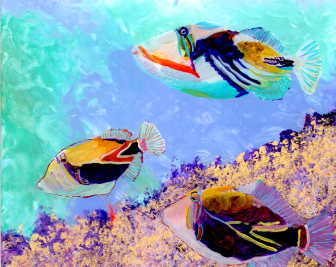 Humuhumunukunukuapua'a Trigger Fish Art Print From Kauai Hawaii ...