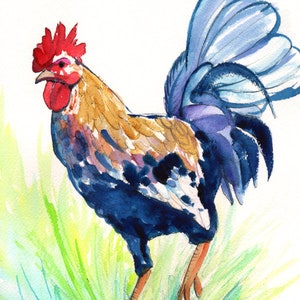 Rooster Print, Printable Wall Art, Downloadable Art, Poster Art, DIY ...