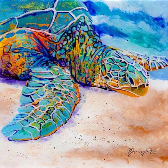 Colorful Sea Turtle Paintings