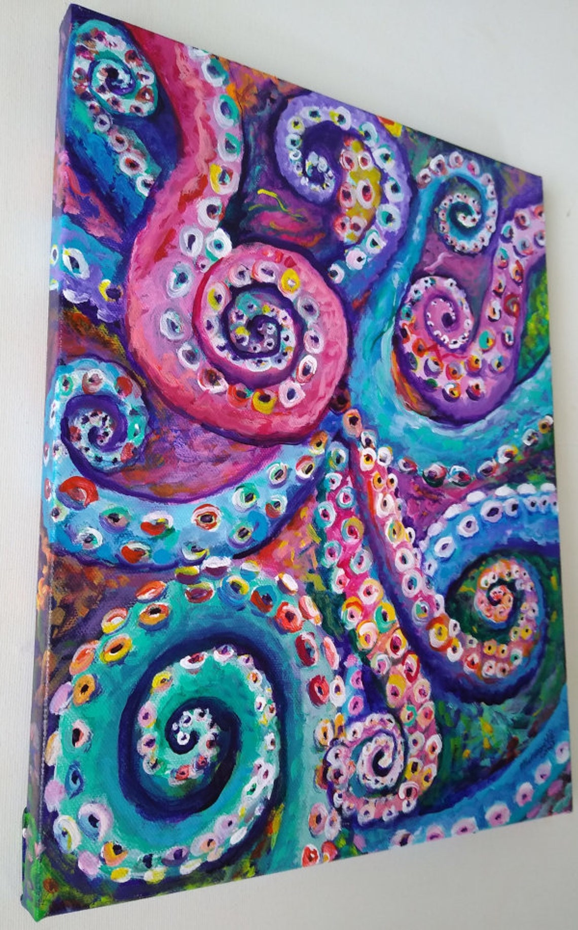 Tako Octopus Original Acrylic Painting Hawaii Art Abstract - Etsy