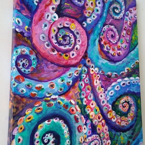 Tako Octopus, Original Acrylic Painting, Hawaii Art, Abstract Ocean ...