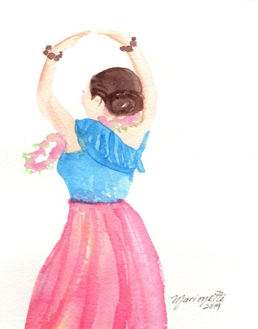 Hula Art, Hula Girl Print, Anuhea, Hawaiian Decor, Hawaii Art, Hawaiian ...