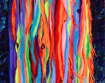 Rainbow Eucalyptus Tree Hawaiian Trees Kauai Art Hawaii | Etsy