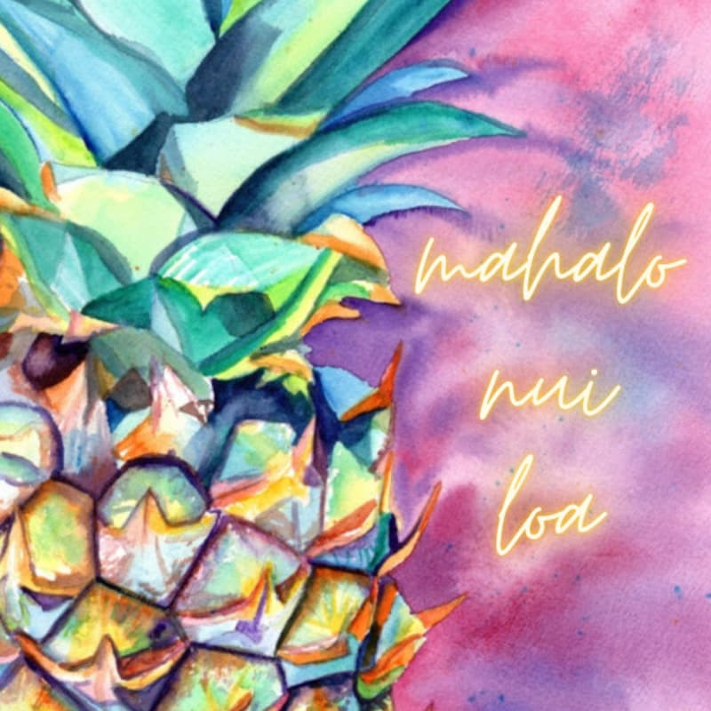 Mahalo Printable Card - Etsy