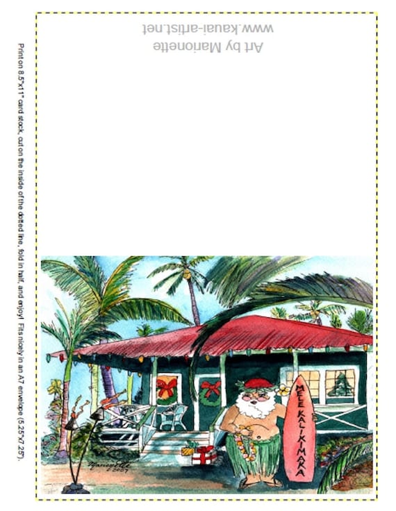 Hawaiian Christmas Cards