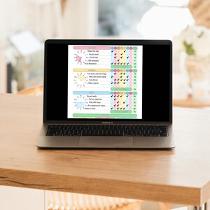 Fillable Printable Coloring Clock Chore Chart for Kids, Responsibility ...