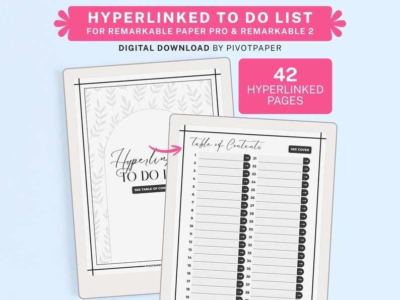 To Do List Template and Task Breakdown PDF for Remarkable Paper Pro and ...