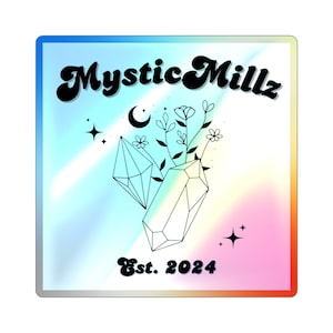 Mysticmillz Logo Holographic Die-cut Stickers - Etsy