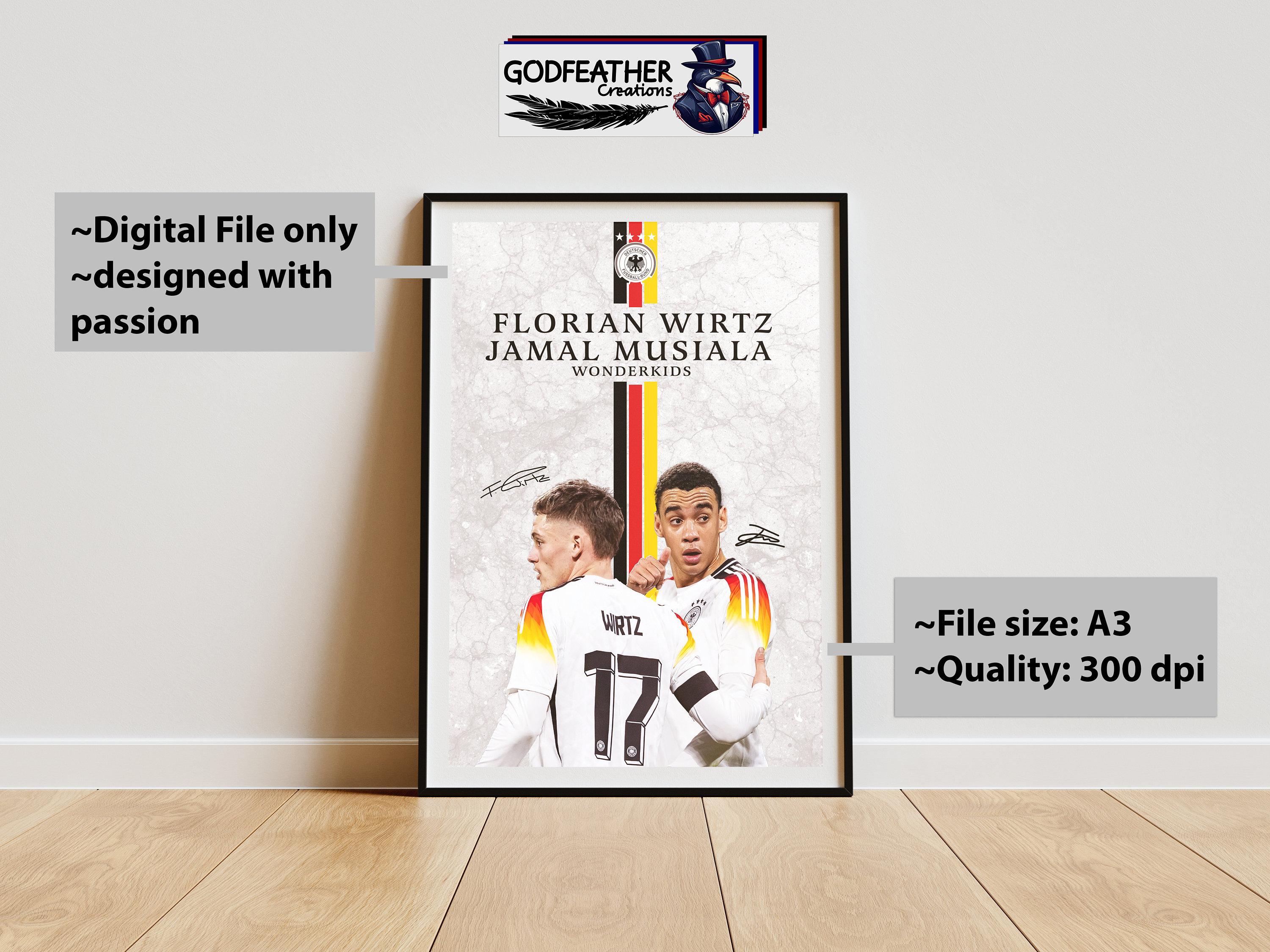 Florian Wirtz and Jamal Musiala, Germany, DFB, Printable Sport Wall ...