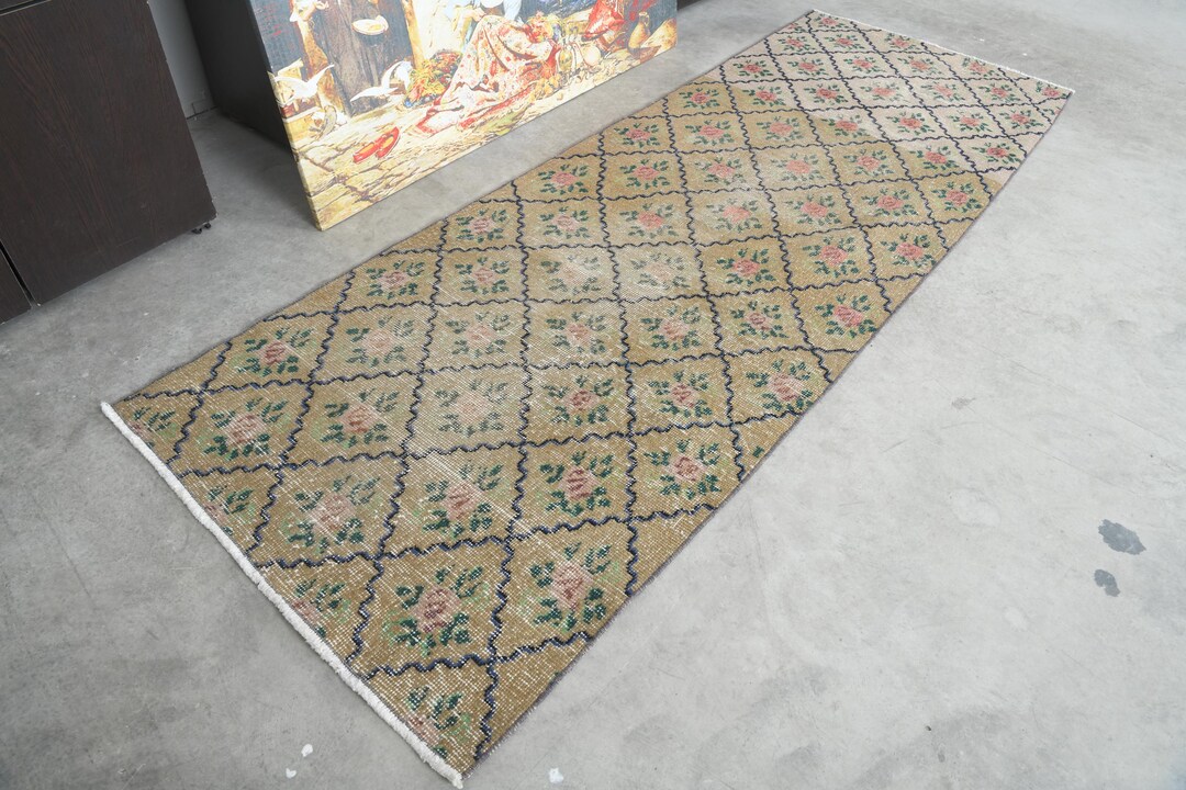 3x8 Turkish Runner,vintage Runner 3x8,wool Runner,3x8 Hallway Rug ...