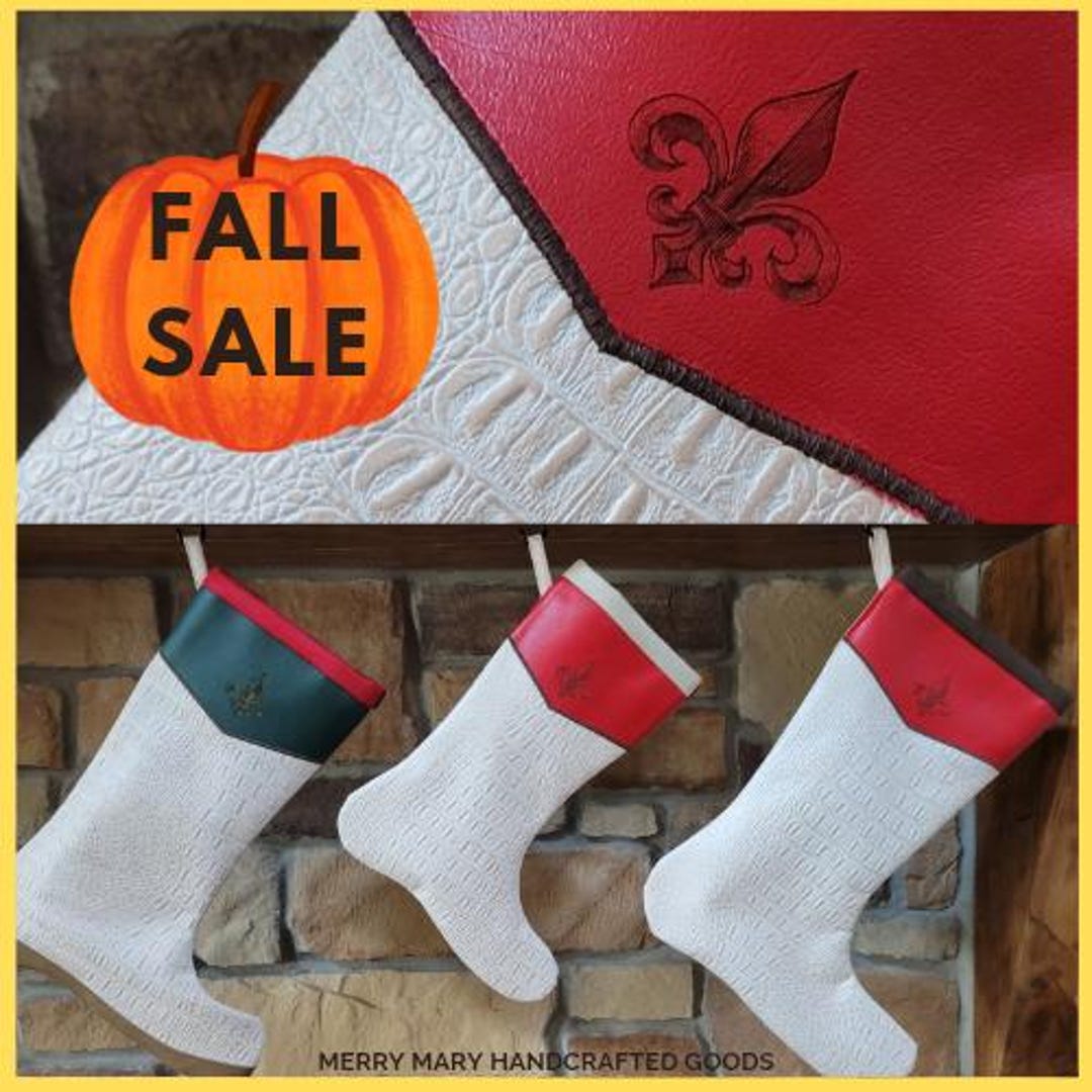 White Alligator Louisiana Shrimp Boot Christmas Stockings - Etsy