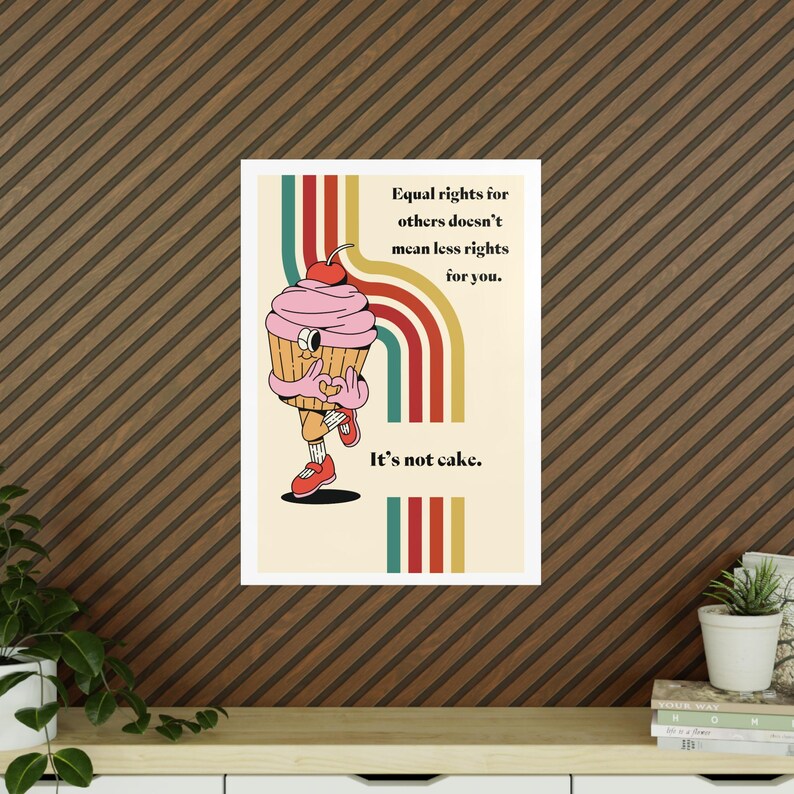 Vintage Feminist Poster - Aesthetic 60s/70s Wall Art - American Diner ...