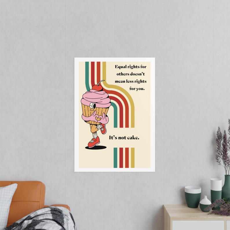 Vintage Feminist Poster - Aesthetic 60s/70s Wall Art - American Diner ...