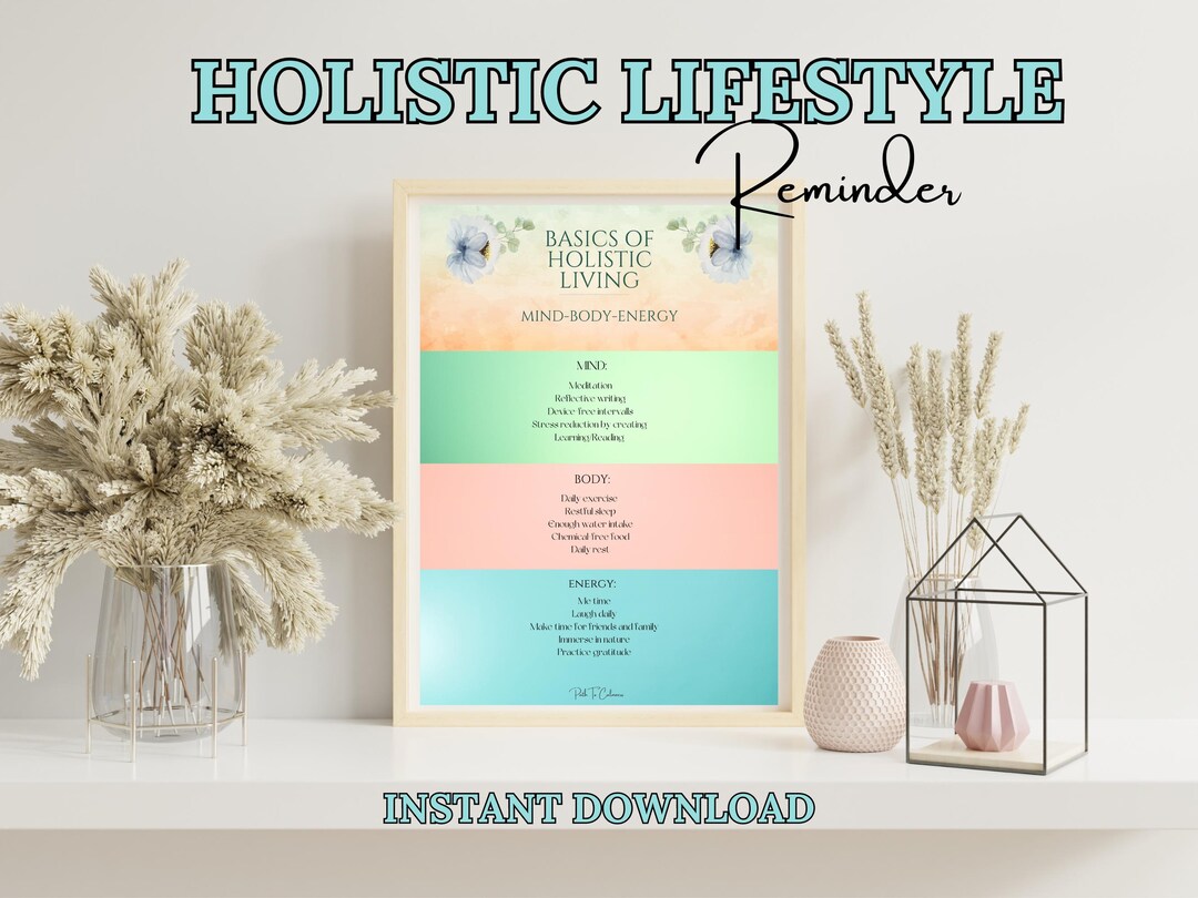 Holistic Wellness Cheat Sheet Healthy Lifestyle Health and Wellness ...